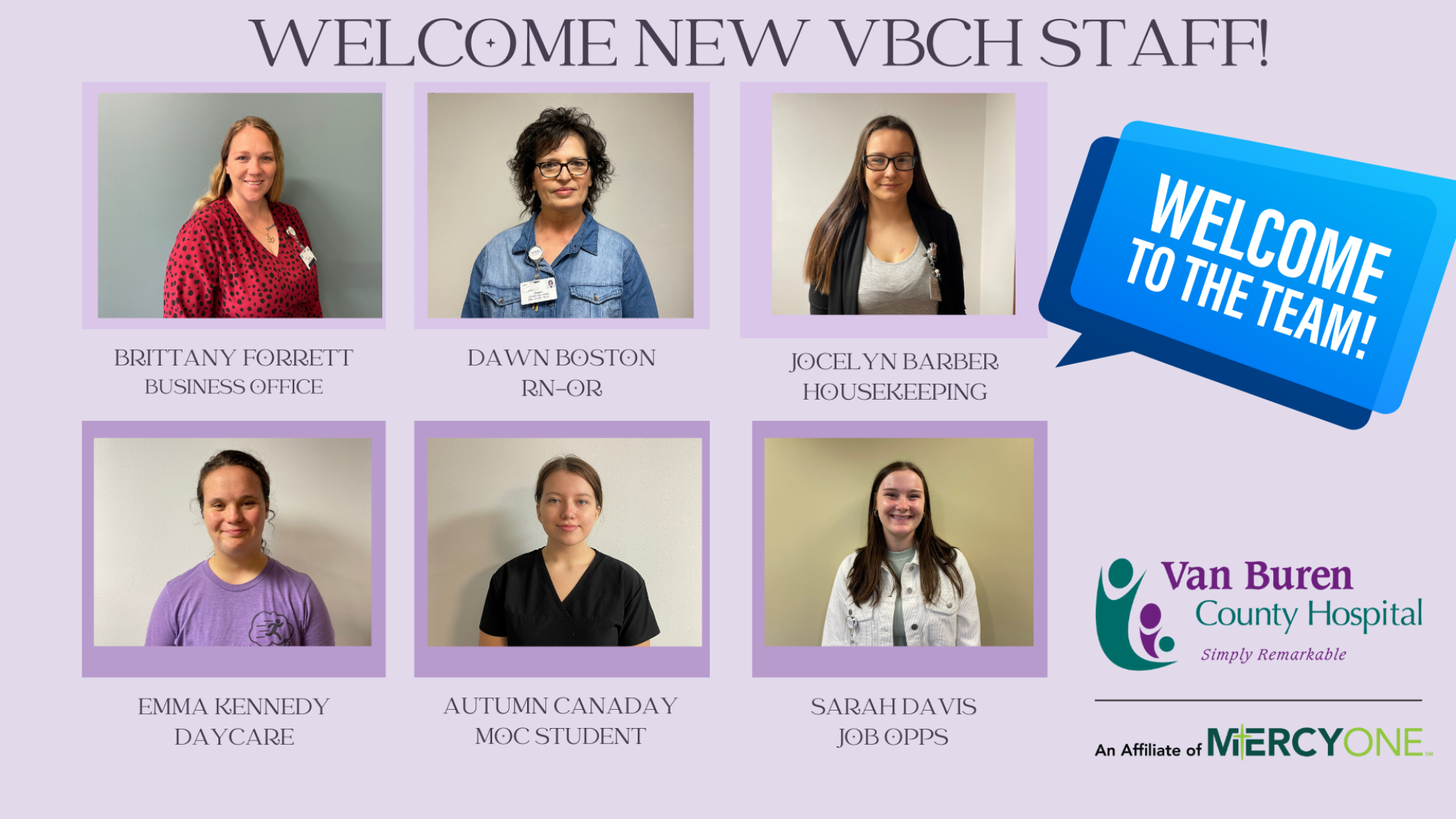 New Staff! - Van Buren County Hospital